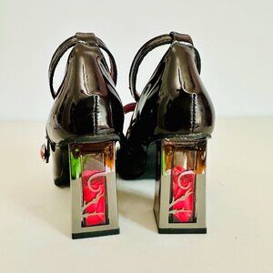 Boutique | Shoes | New Trendy Block Heel With Rose Design Strap Dress ...